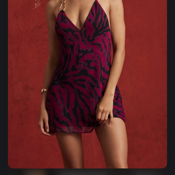 Ohpolly | Dresses | Womens Plum Zebraprint Slip Dress | Poshmark